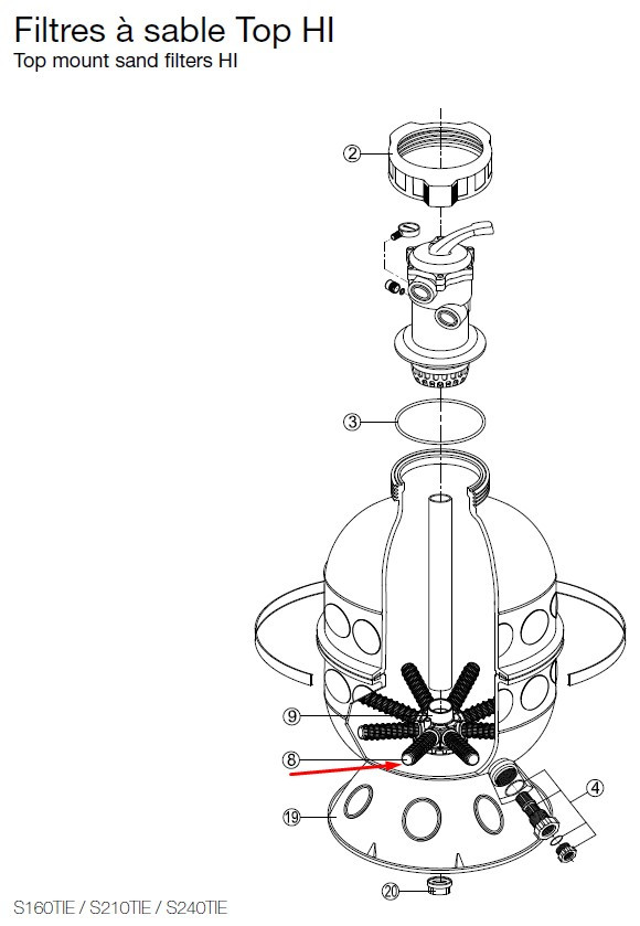Set 2 crepine brat colector filtru Hayward | 500201110000 - HydroSpa