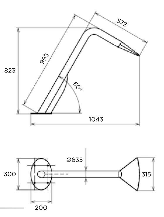 Tun de apa Fidji, duza plata, AISI-316 lustruit | 87185022 - HydroSpa