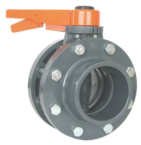 Robinet fluture PVC-U cu flansa D90 | 2400090 - HydroSpa