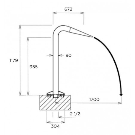 Tun de apa Capri, duza plata, AISI-316, Hayward | 074101010200 - HydroSpa
